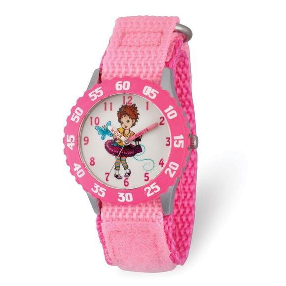 Disney | Accessories | Disney Girls Fancy Nancy Pink Nylon Band Time ...